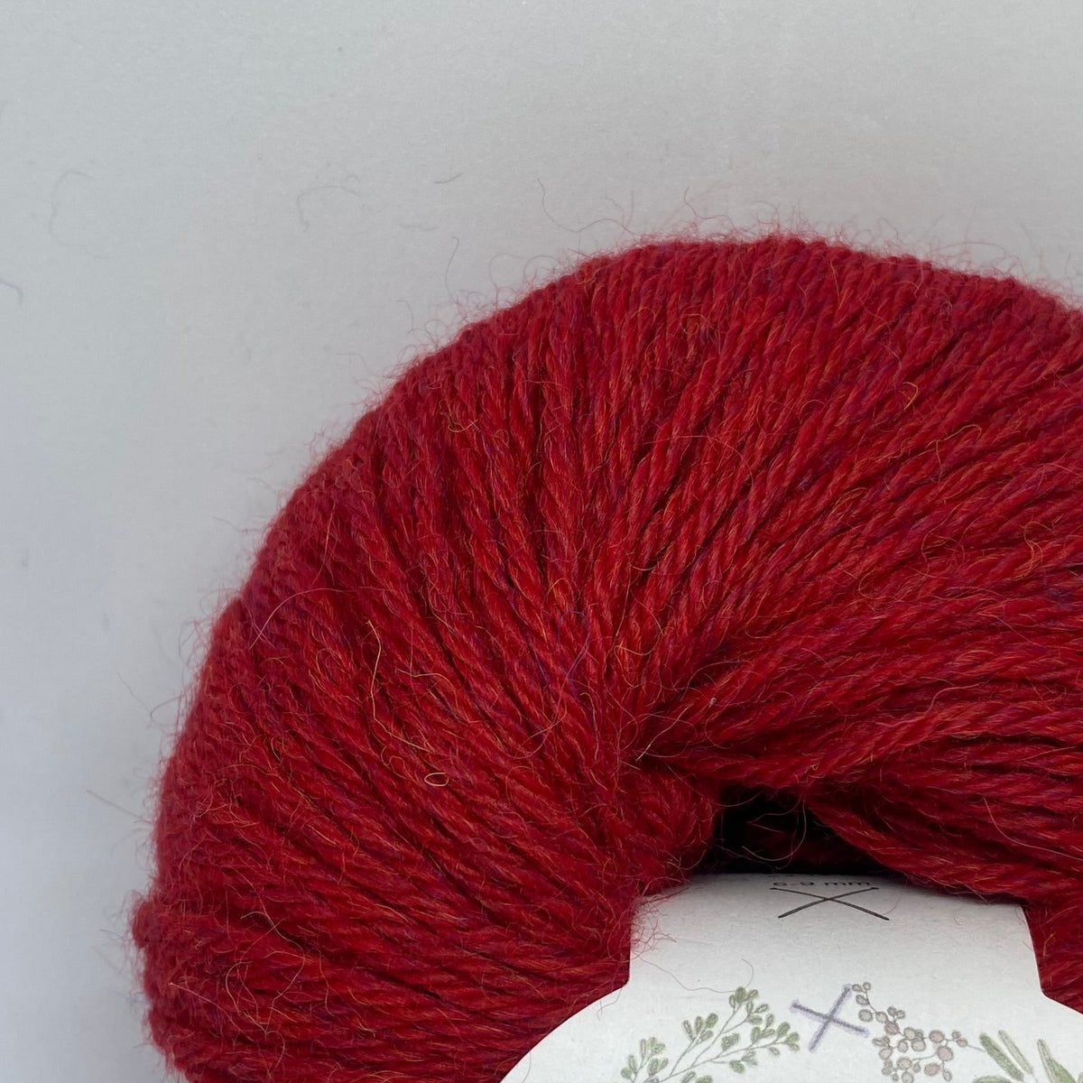 MUHU 4/8 JORDBÆRRØD - BABY ALPACA - GARN - STRIKKE - NØGLE - STRIK ...